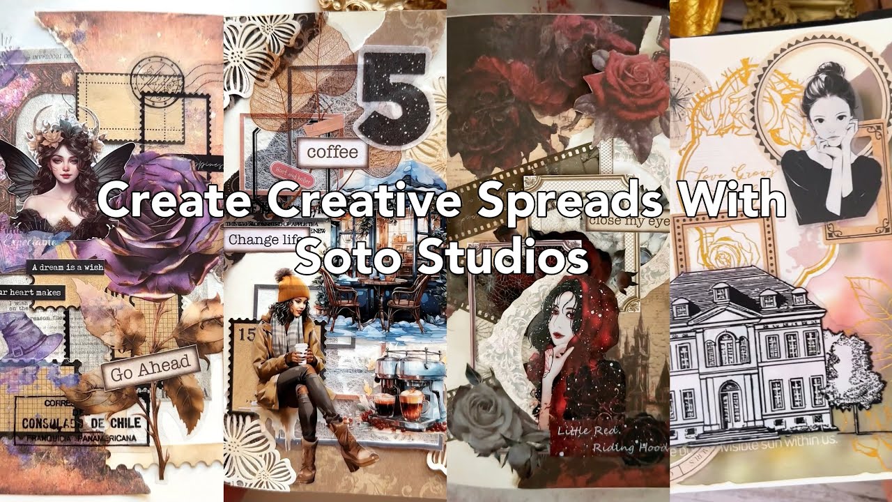 Creative Spreads with Soto Studios🥰 | Scrapbook Supplies| Junk ...
