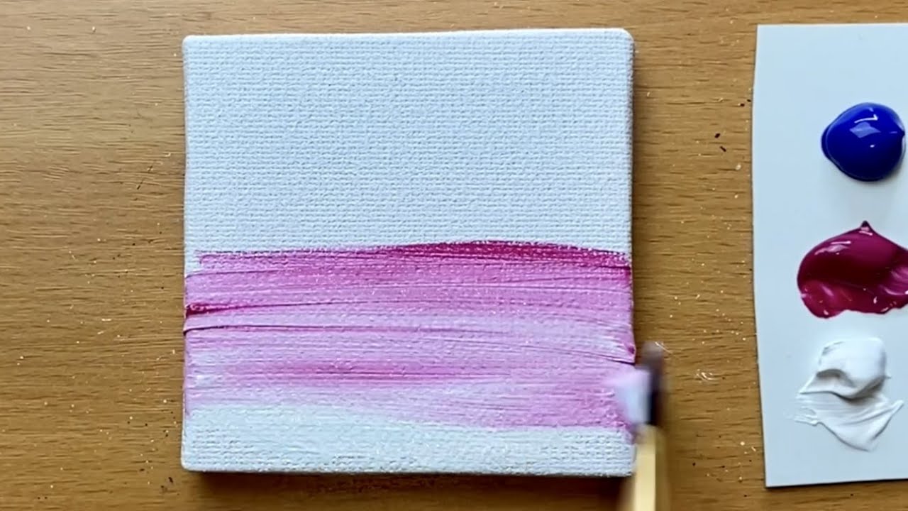 Falling snow painting / Acrylic painting for beginners step by step ...