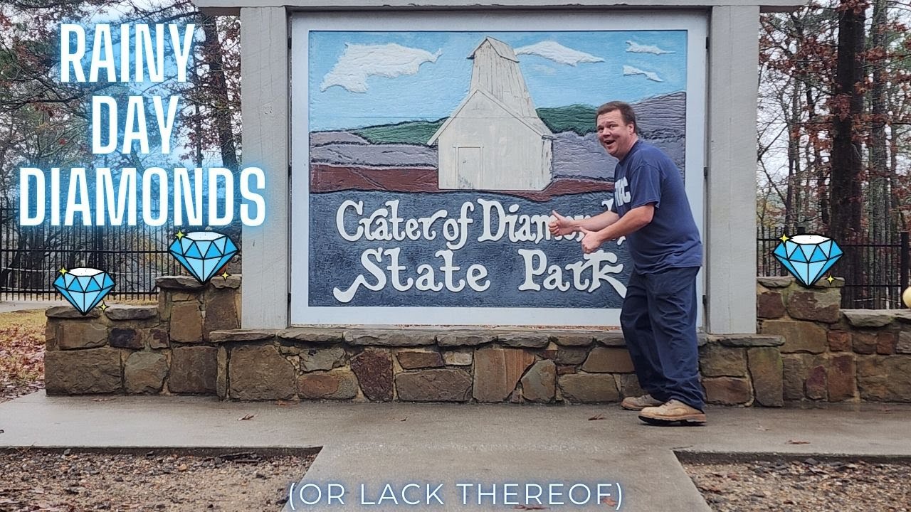 A Rainy Day at Crater of the Diamond State Park - YouTube