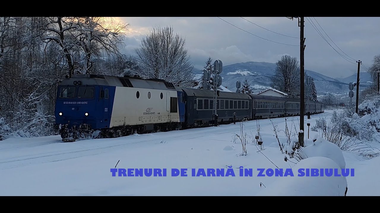 [4K] Trenuri de iarnă în zona Sibiului - YouTube