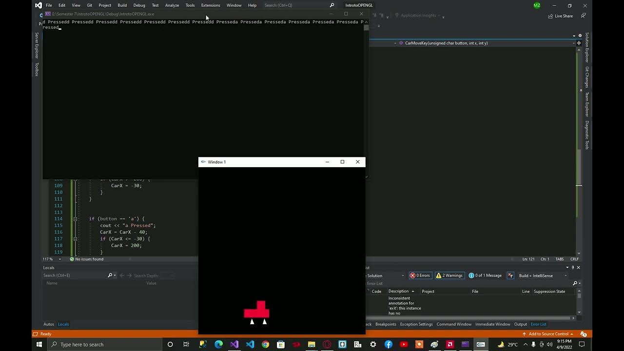 5 - Keyboard Mouse Handling in OpenGL (Moving Car) - YouTube