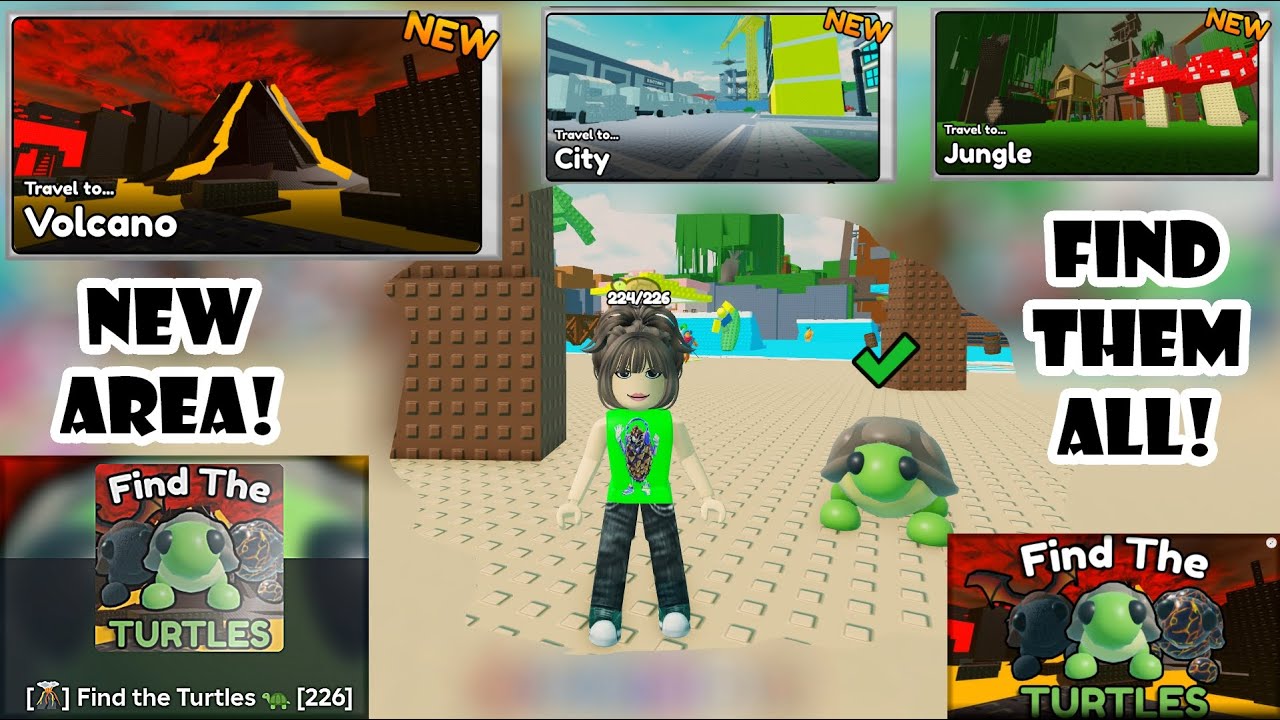 How to Find them All! "Find the Turtles (226)" Roblox. With Timestamps ...
