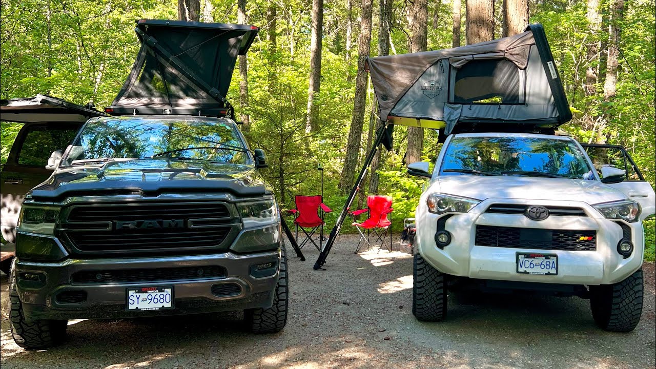 Ep. 4 Rooftop Tent Camping with Friends in Nairn Falls, Pemberton, BC ...
