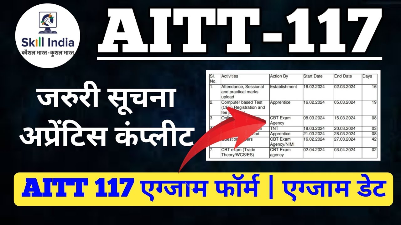 AITT 117 Exam Form Kaise Fill Karen | AITT 117 Examination Form | AITT ...