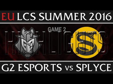 G2 Esports vs Splyce Highlights, Game 2 EU LCS Week 7 Day 1 Summer 2016 - G2 vs SPY G2 - YouTube
