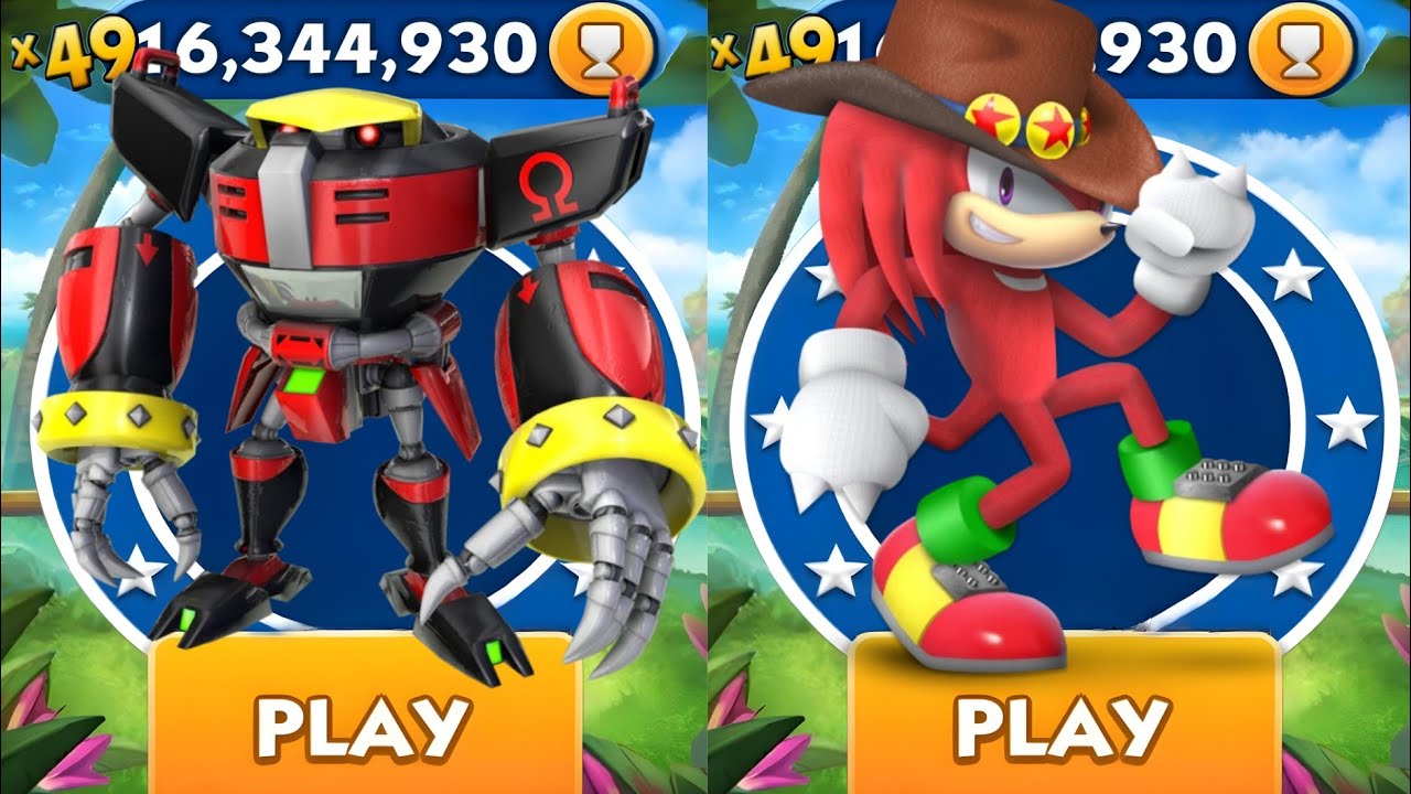 Sonic Dash - Metal Omega VS Series Knuckles _ Movie Sonic vs All Bosses ...