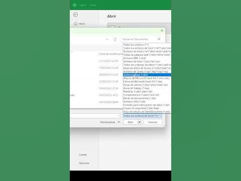 Abrir archivos *.dbf (DBase) en Excel #SHORTS - YouTube