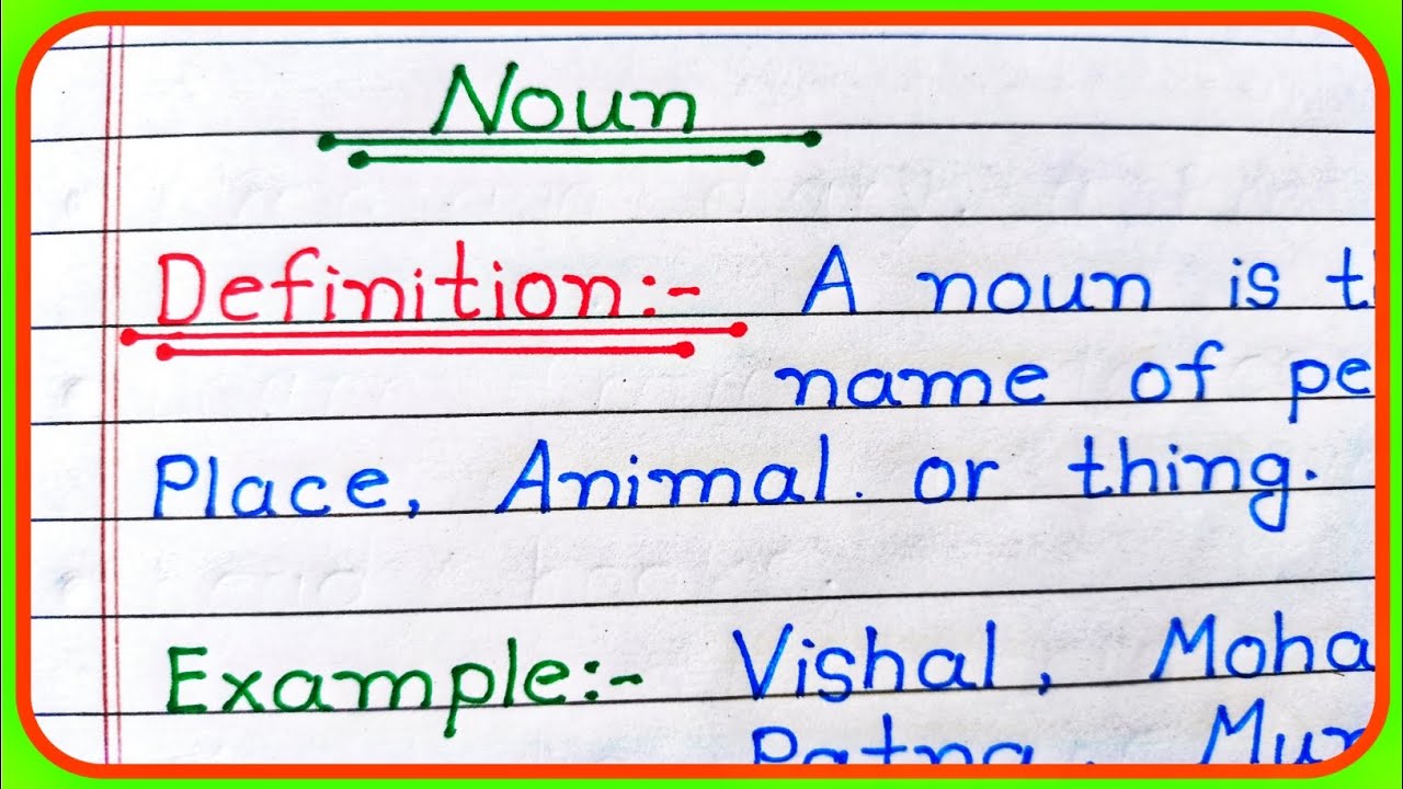 What is Noun || Definition Of Noun || Naun की परिभाषा || Noun ...