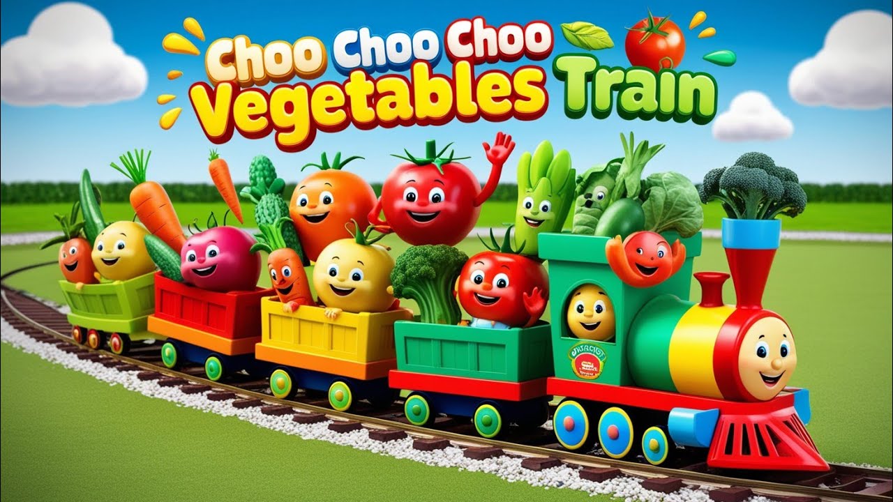 "🎶 All Aboard the Choo Choo Vegetable Train! 🚂🌽 Fun Nursery Rhymes for ...
