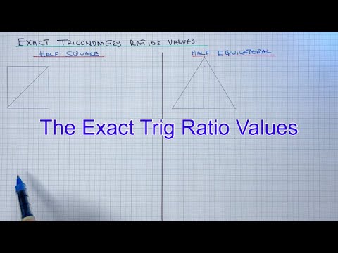 The Exact Trig Ratios Values - 6.3.1 - YouTube
