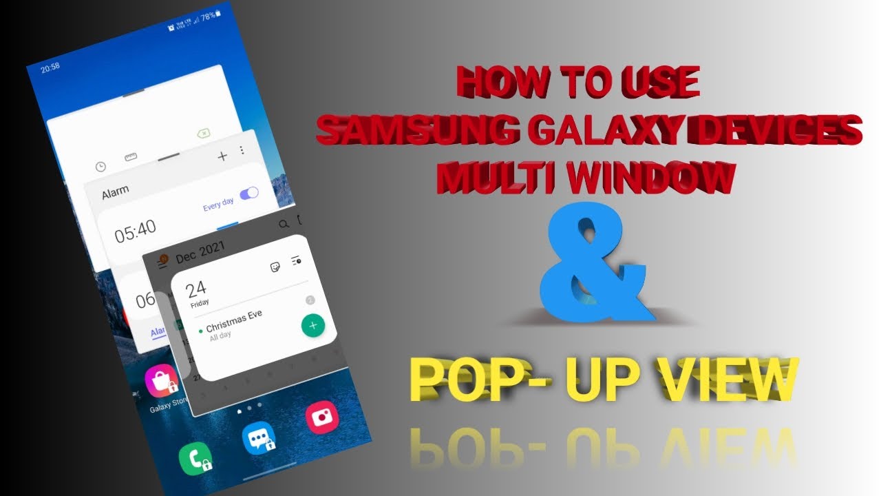 How to open pop-up multiwindow & pop-up view: On samsung galaxy device ...