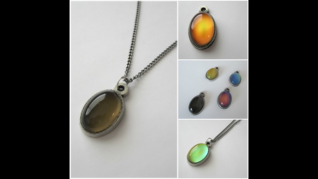 Mood Stones Color changing mood pendant - YouTube