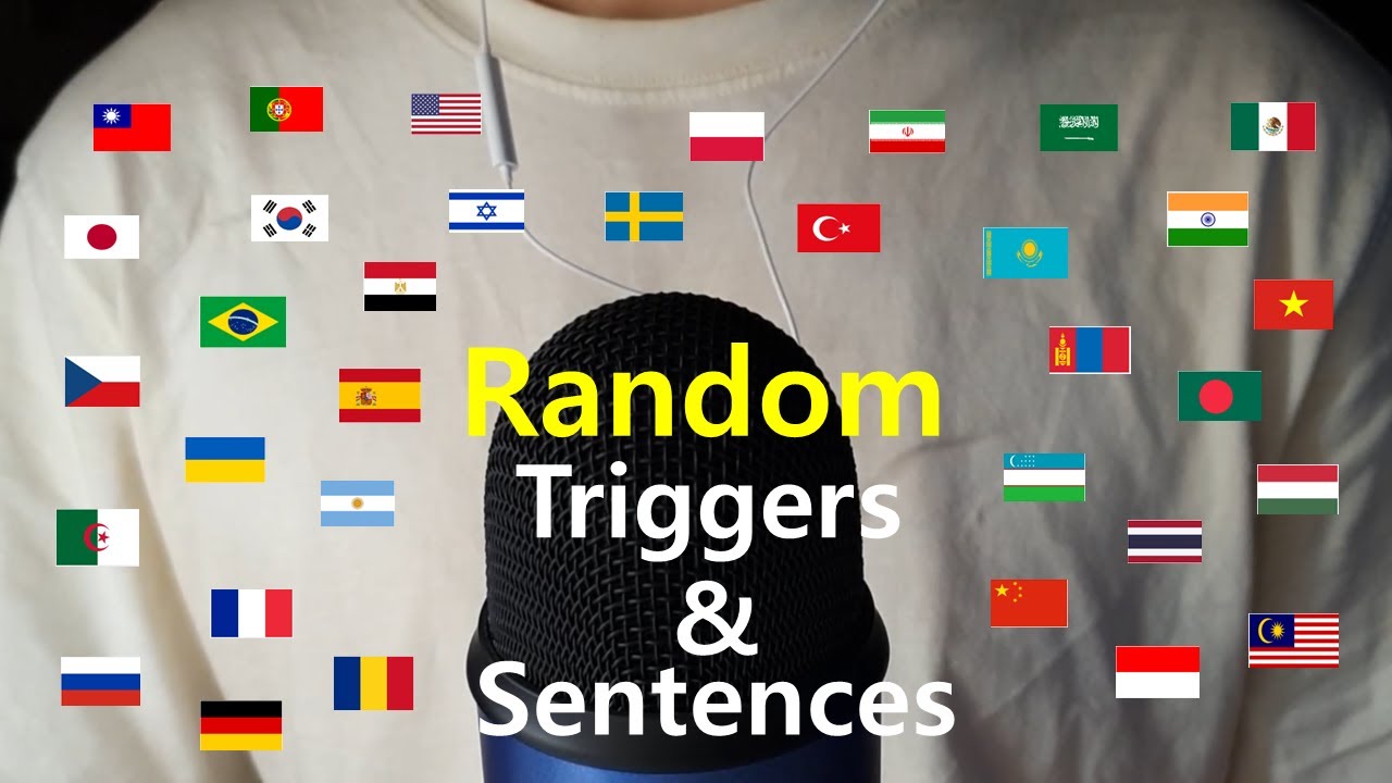 ASMR Whispering Random Triggers and Sentences In 27 Different languages ...