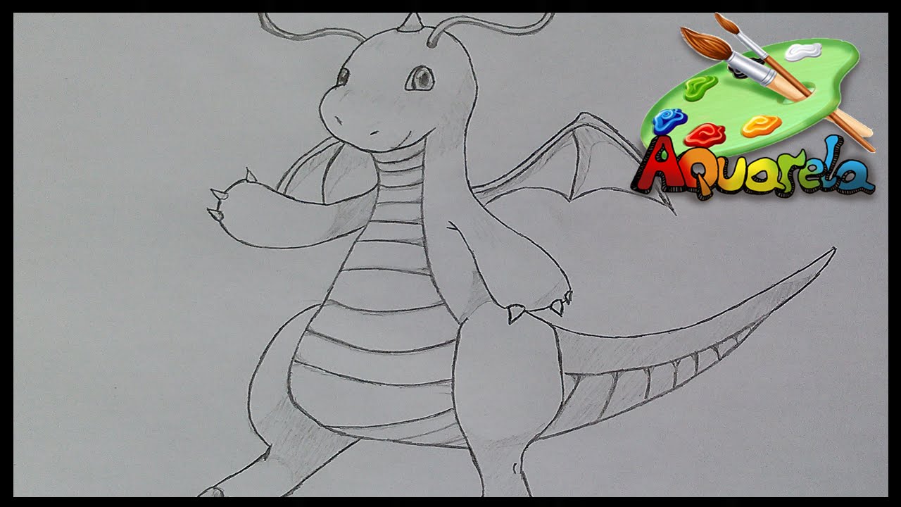 desenhando pokemons raros - dragonite - YouTube