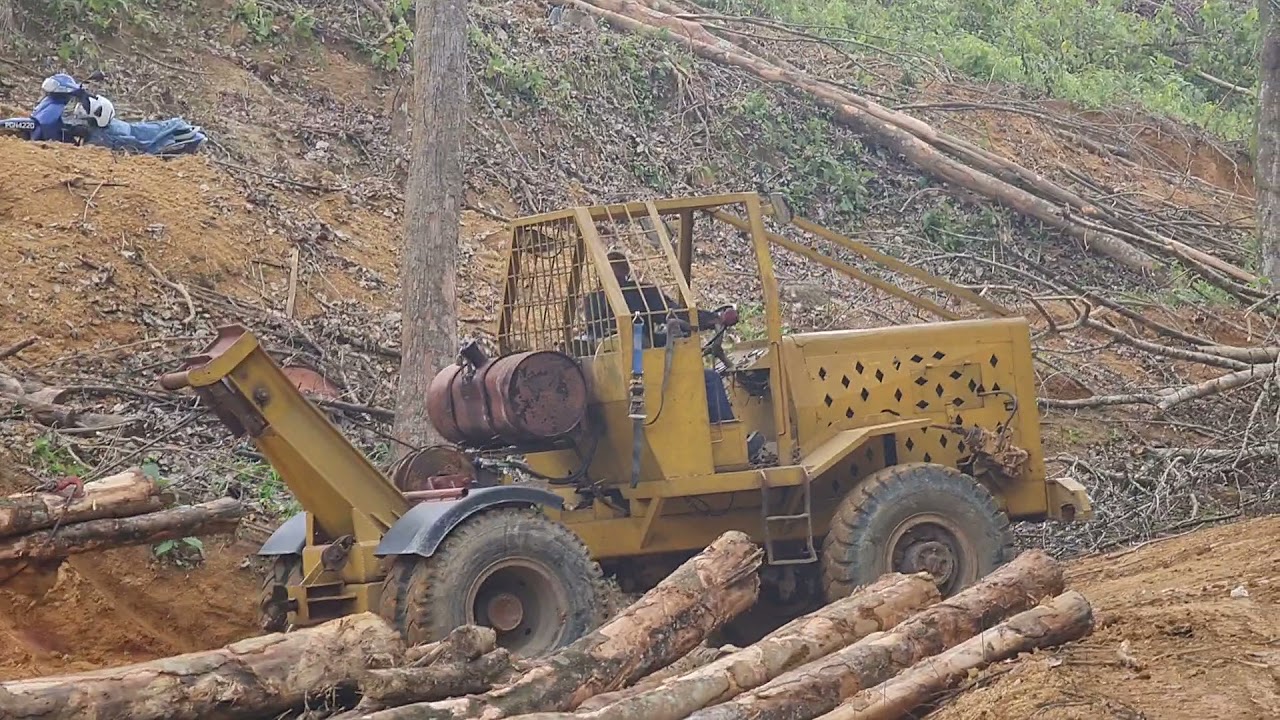 Homemade log Skidder part 2 - YouTube