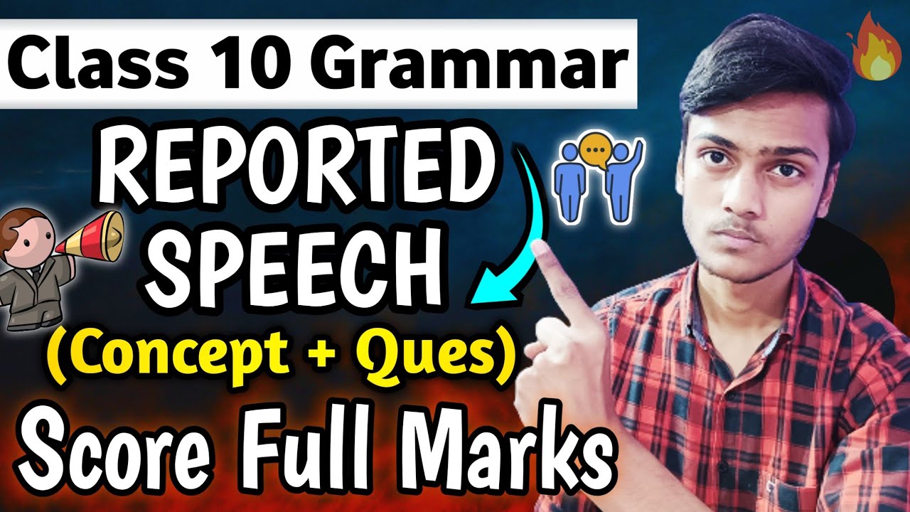 Class 10 Reported speech concept with exercise | Grammar one shot ...