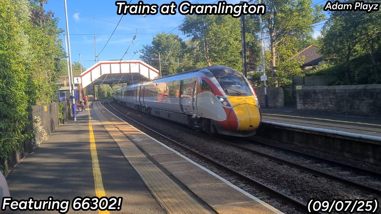 Trains at Cramlington (09/07/25) - YouTube