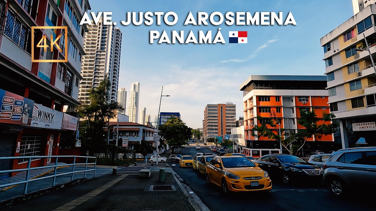 🟡 [4K] 🇵🇦 Panama walking tours | A good area to live in Panama | Justo ...