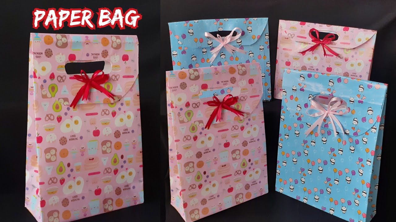 Cara Membuat Paper Bag dari Kertas Kado | DIY PAPER BAG - YouTube