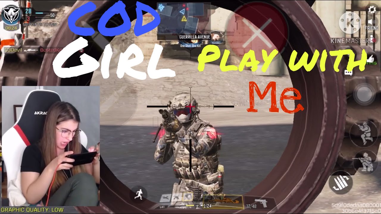 COD GIRL PLAY WITH ME ️codm gameplay pro in 3min!!! - YouTube