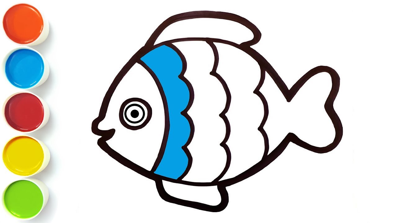 How to Draw a Baby FISH! Easy Drawings for Kids And Toddlers #fish # ...