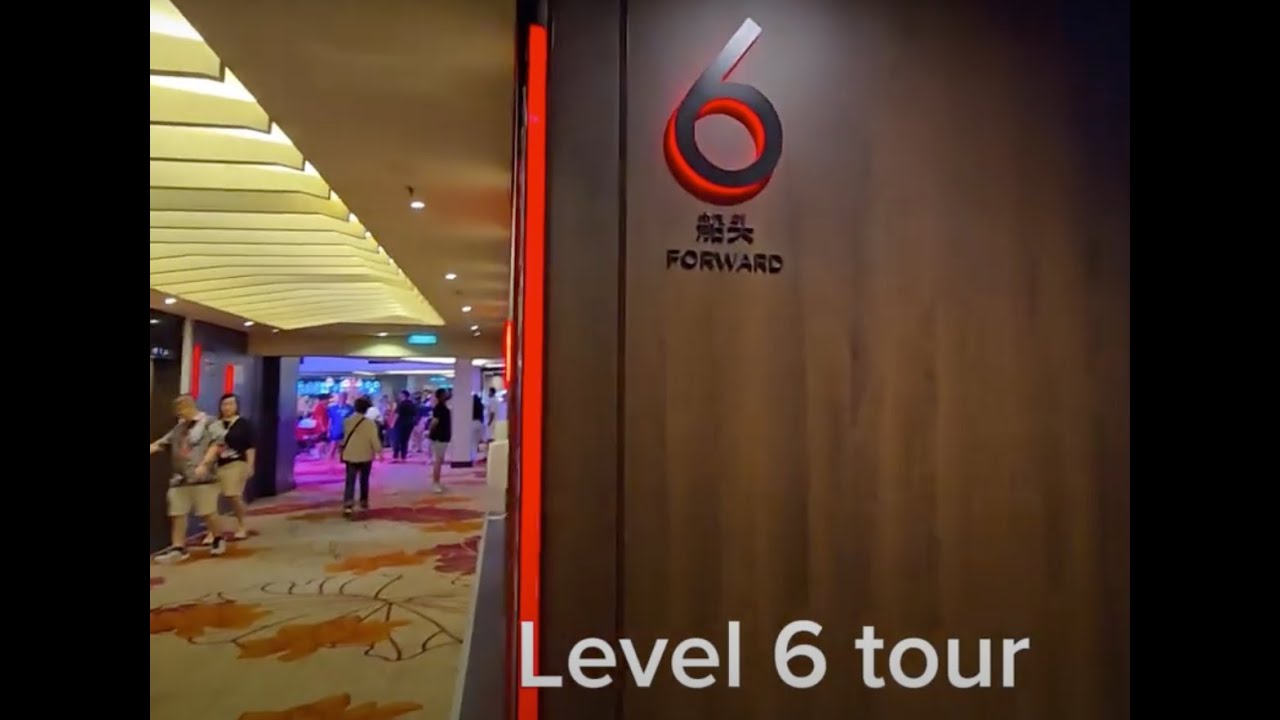 Dream Cruise (previously called Resort World Cruise) Deck 6 Tour. - YouTube