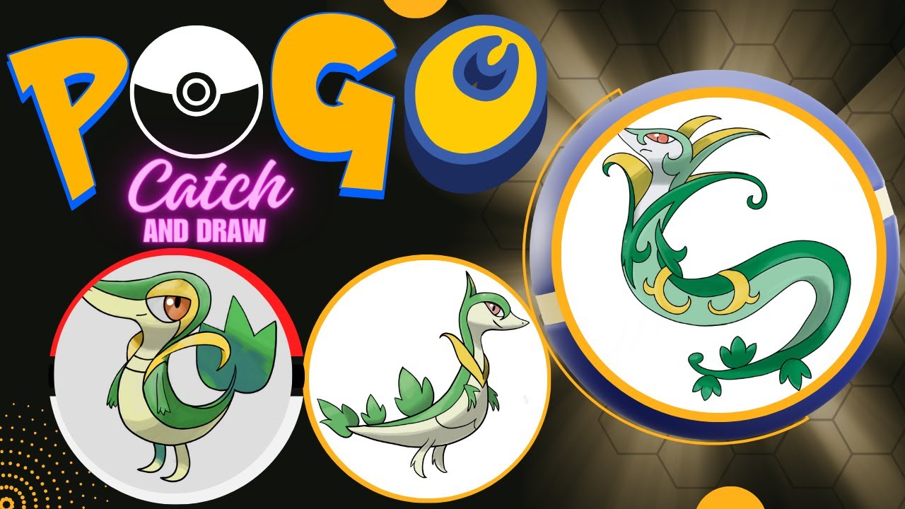 Ultimate Pokémon GO Adventure: Catch & Draw Serperior, Snivy, Servine ...