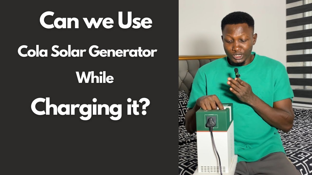 Can I Use My Cola Solar Generator While Charging It? - YouTube