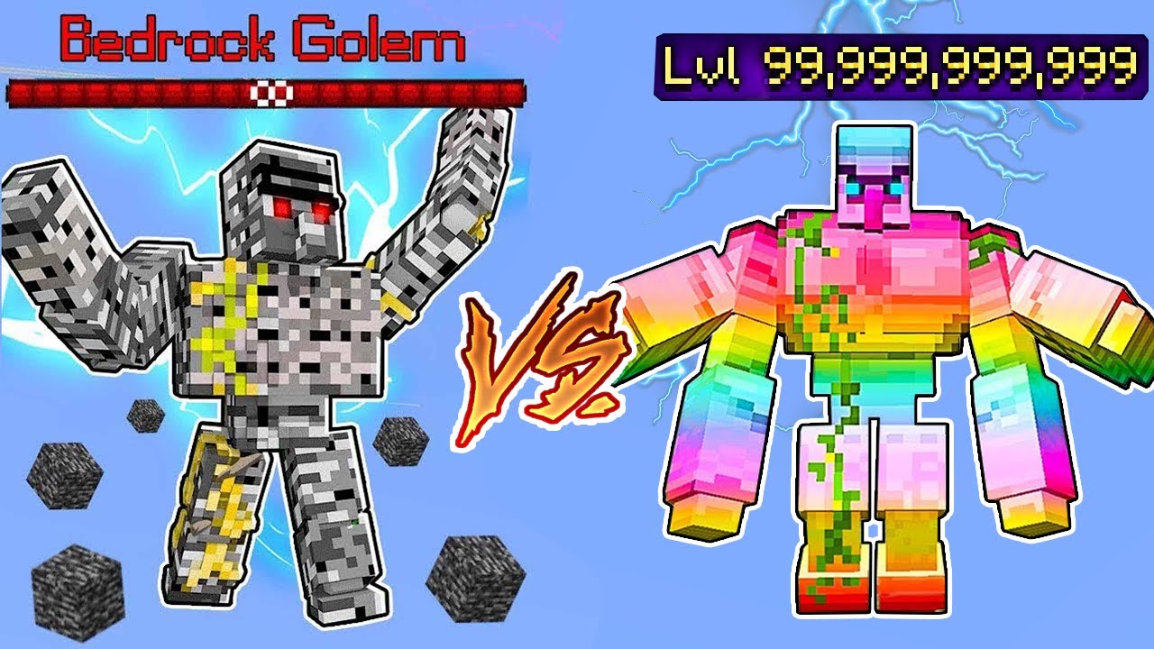 Bedrock Golem Vs. Spectrite Golem in Minecraft - YouTube