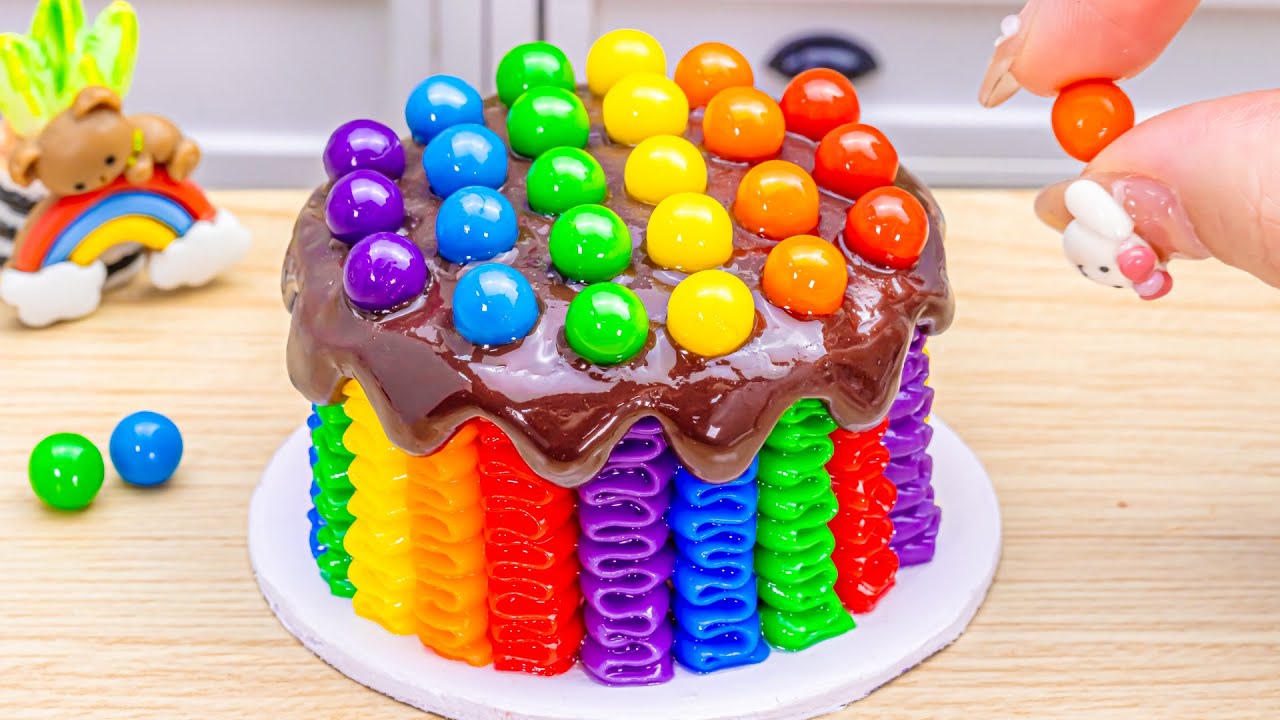 Amazing Rainbow Buttercream Cake🌈Miniature Buttercream Pop It Cake Decorating 🍫 Lotus Media ...