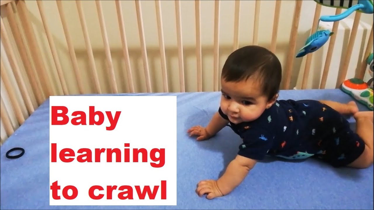 Baby Learning to crawl - YouTube