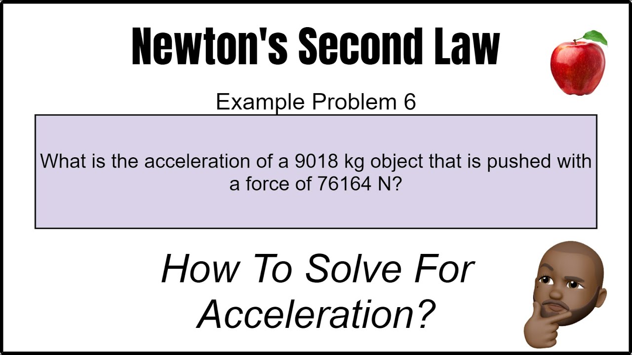 How To Solve Newton's Second Law When Finding Acceleration | Example: 6 ...