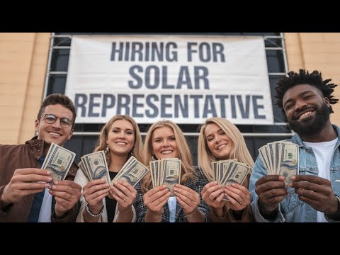 We are hiring solar representatives right away. - YouTube