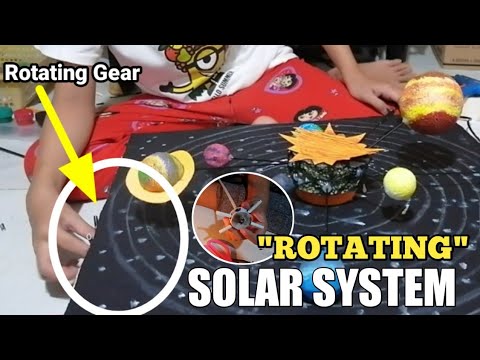 DIY EASY ROTATING SOLAR SYSTEM | STEP BY STEP - YouTube