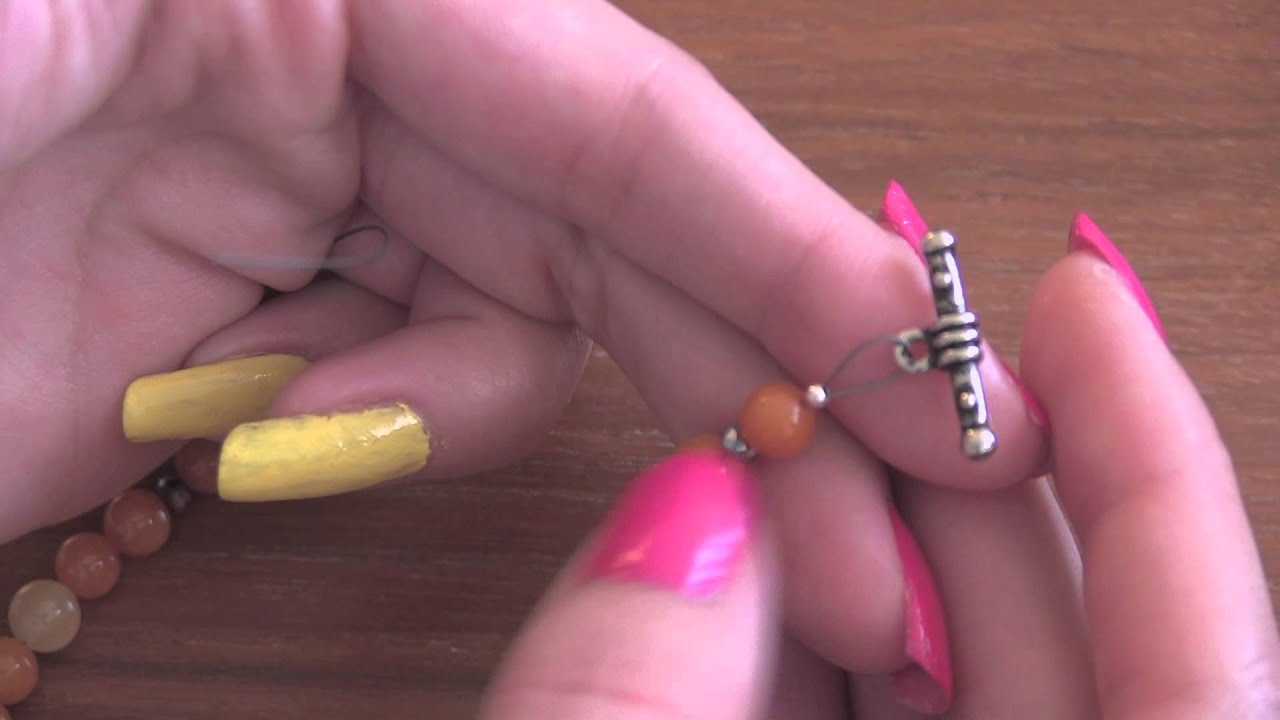 DIY Beaded Charm Bracelet with wire, crimp beads, & clasps ♥ ...