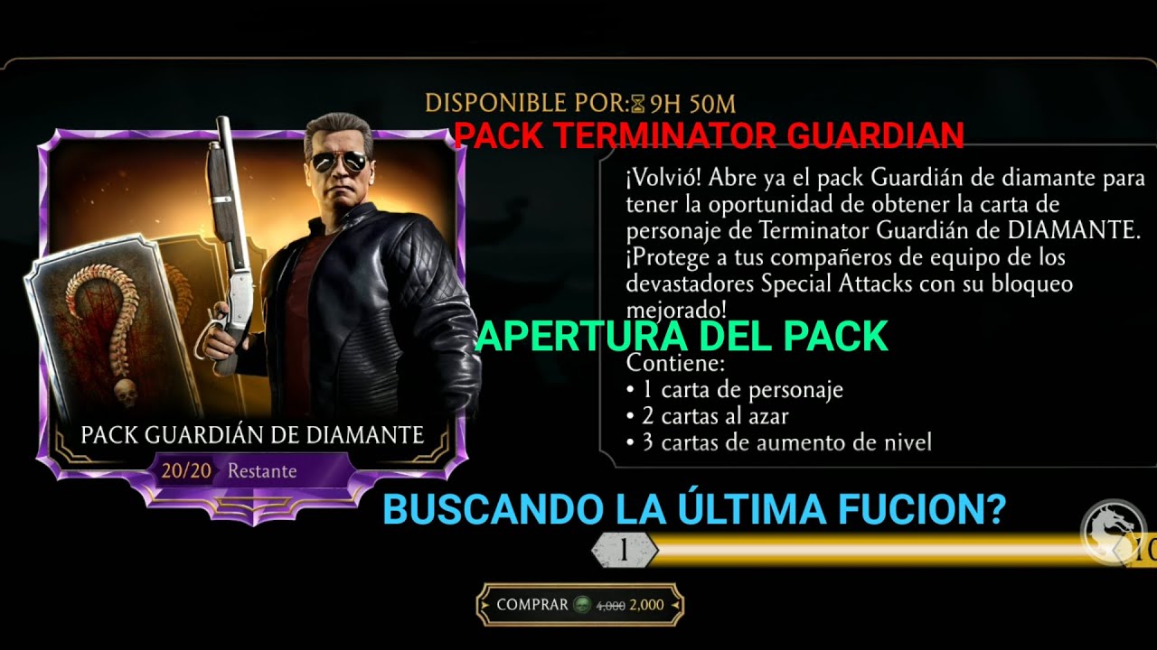 PACK TERMINATOR GUARDIAN BUSCANDO LA FUCION ( X )👀 😱 | MK MOBILE - YouTube