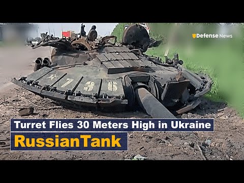 Russian T-90M Tank: Turret is seen flying 30 Meters High in Ukraine ...