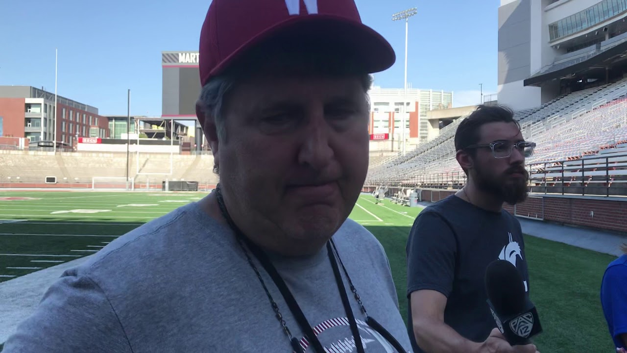 Mike Leach post practice 8-2 - YouTube