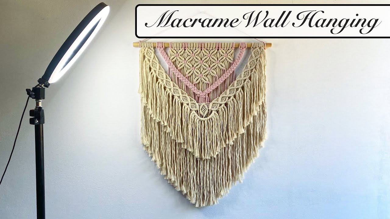 DIY Macrame Wall Hanging “Flowers, petals, leaves and rope combinations ...