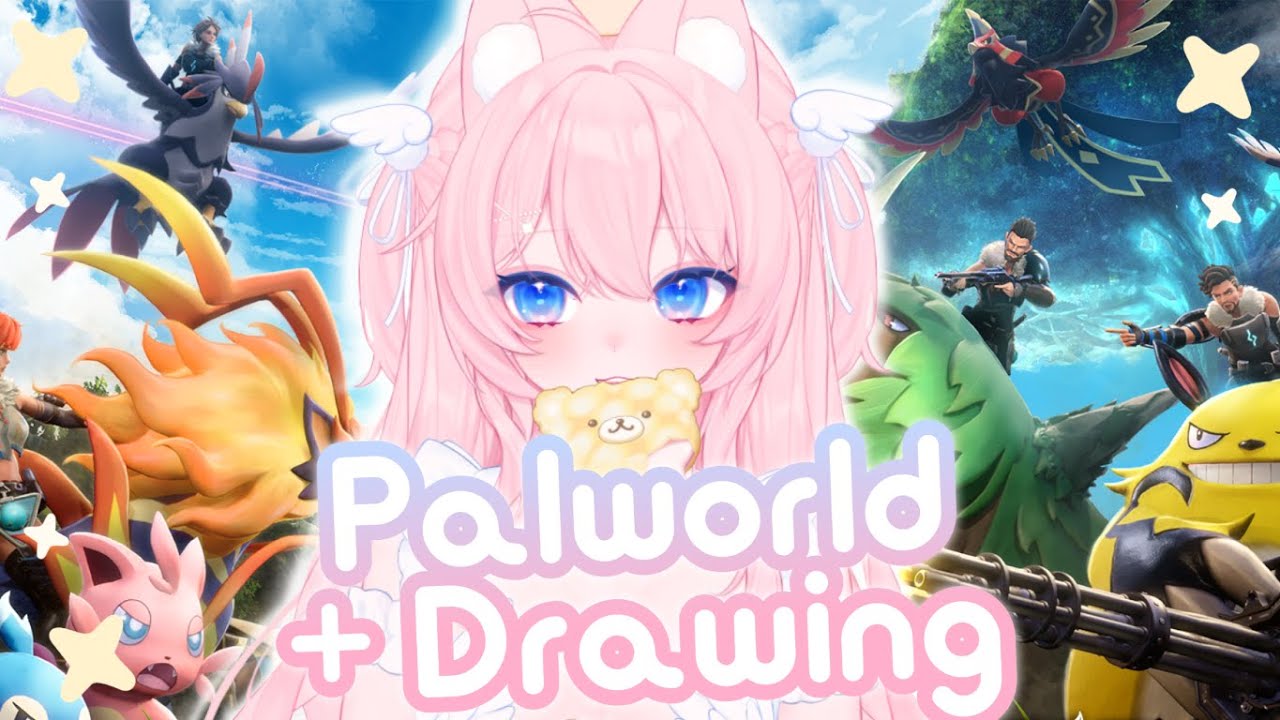 【Palworld/Drawing】catching some pals and then art day! ୨୧ ‧₊˚ ￤ !merch ...