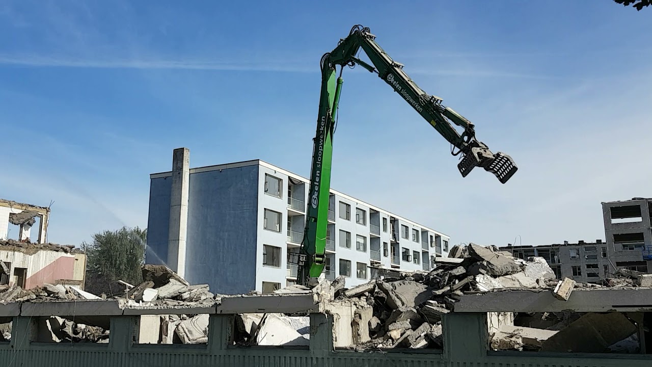 Beelen.nl sloop laatste gedeelte weg van flat 1 deel 1 - YouTube