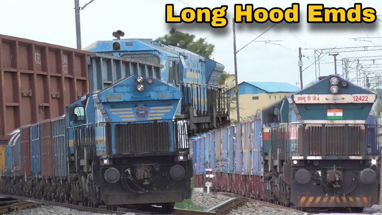 LONG HOOD EMD | Electro Motive DIESELS in LHF Mode | Indian Railways ...