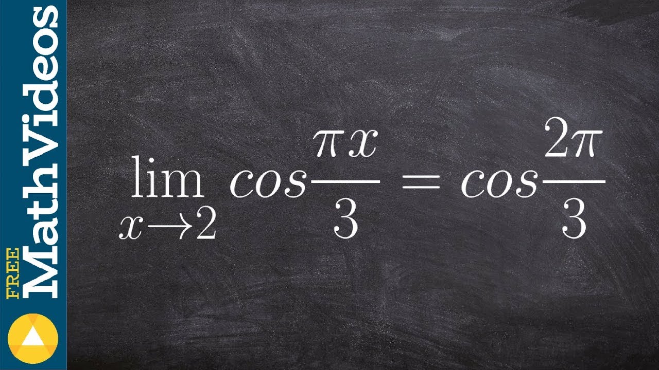 Find the value the limits with cosine - YouTube