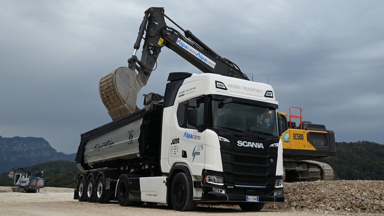 Un trasporto 100% elettrico in cava: la partnership tra Scania, JUNA ...
