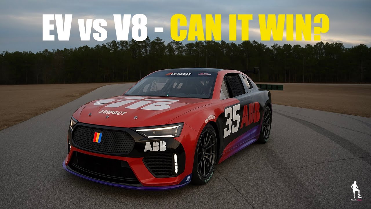 ABB NASCAR EV vs NASCAR Cup Car V8 - Face Off! - YouTube