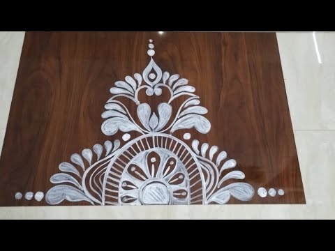 Easy and simple border alpona design for any festival/Easy door side ...