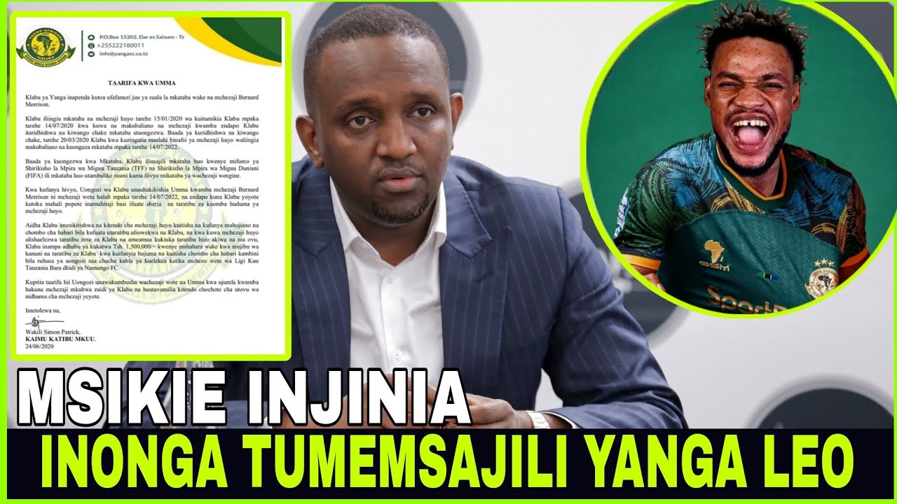 🔴#LIVE NOMAA; MSIKILIZE INJINIA AFUNGUKA ATHIBITISHA MUDA HUU KUMSAJILI ...