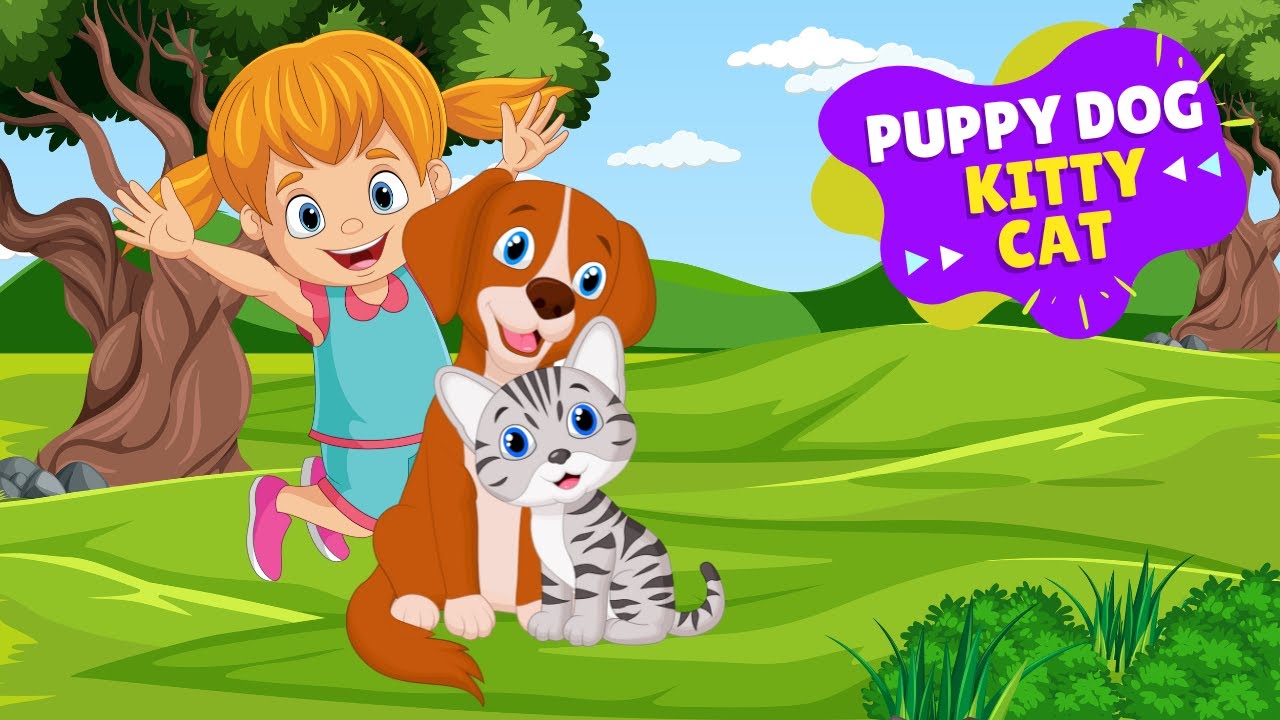 🐕‍🦺 A Compilation of Children's Songs 😸 Meow Meow Meow kitty 🐒 Five ...