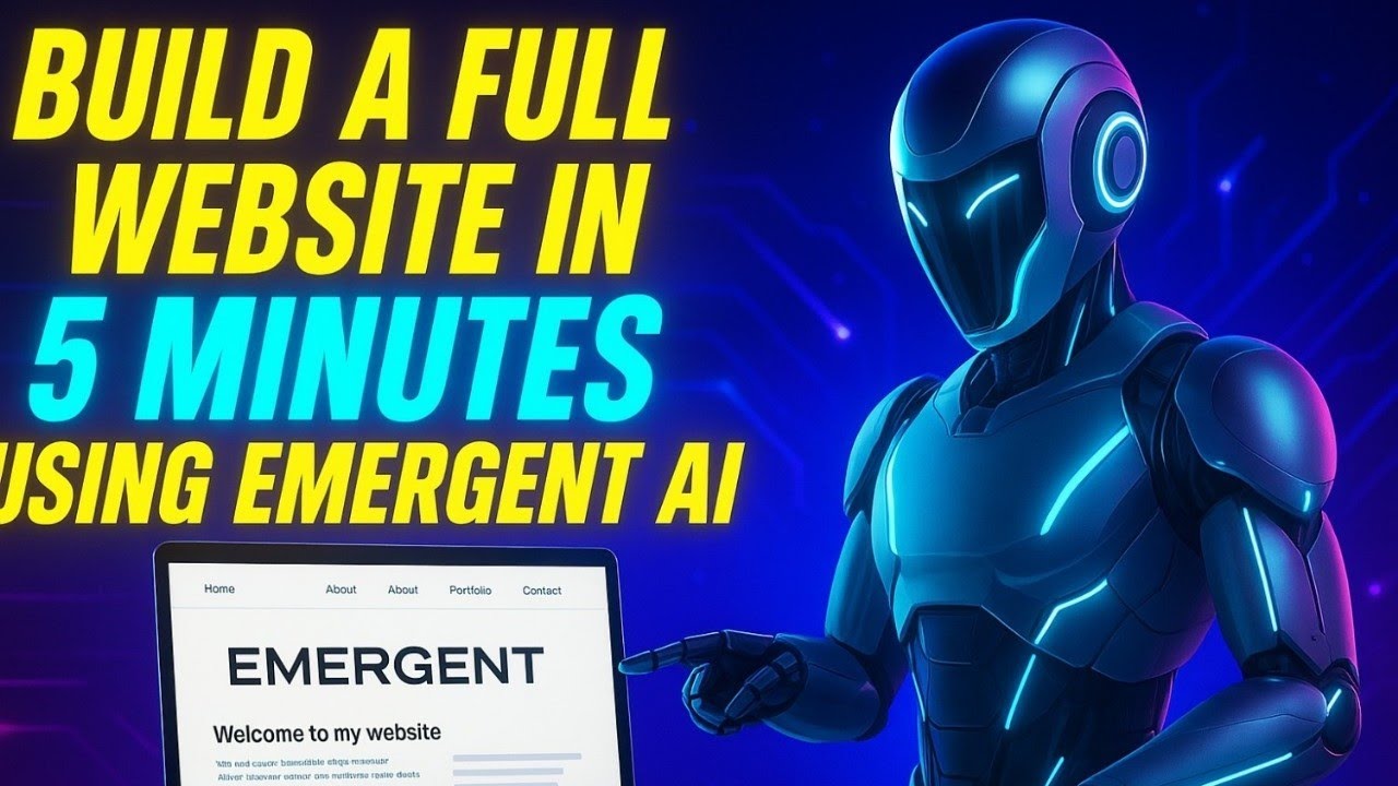 build a Full Website in 5 Minutes Using Emergent AI (No Coding!) - YouTube