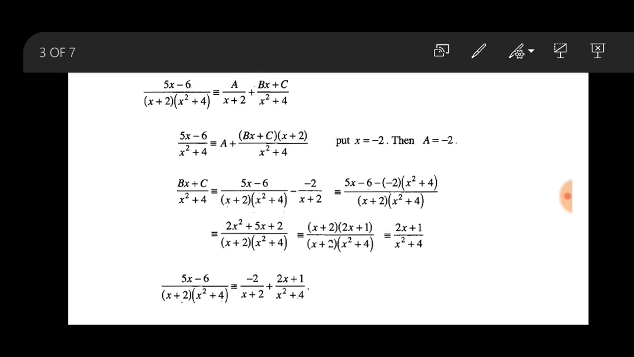 Partial Fractions When The Denominator Includes A Quadratic Factor YouTube partial-fractions-when-the-denominator-includes-a-quadratic-factor-youtube